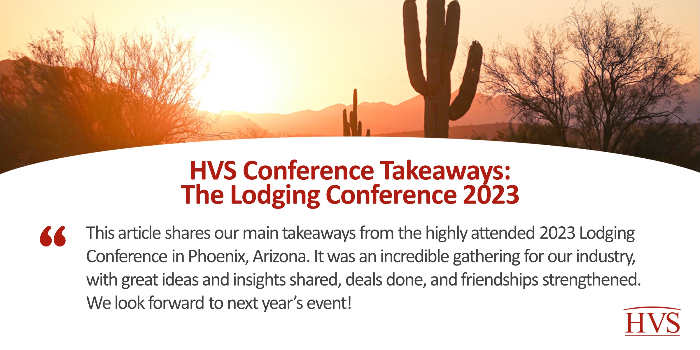 HVS | HVS Conference Takeaways: The Lodging Conference 2023